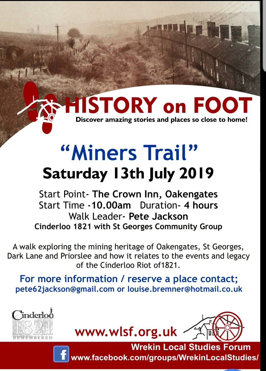 Cinderloo Miners walk 13th July 2019 starts 10am – Cinderloo 1821 ...